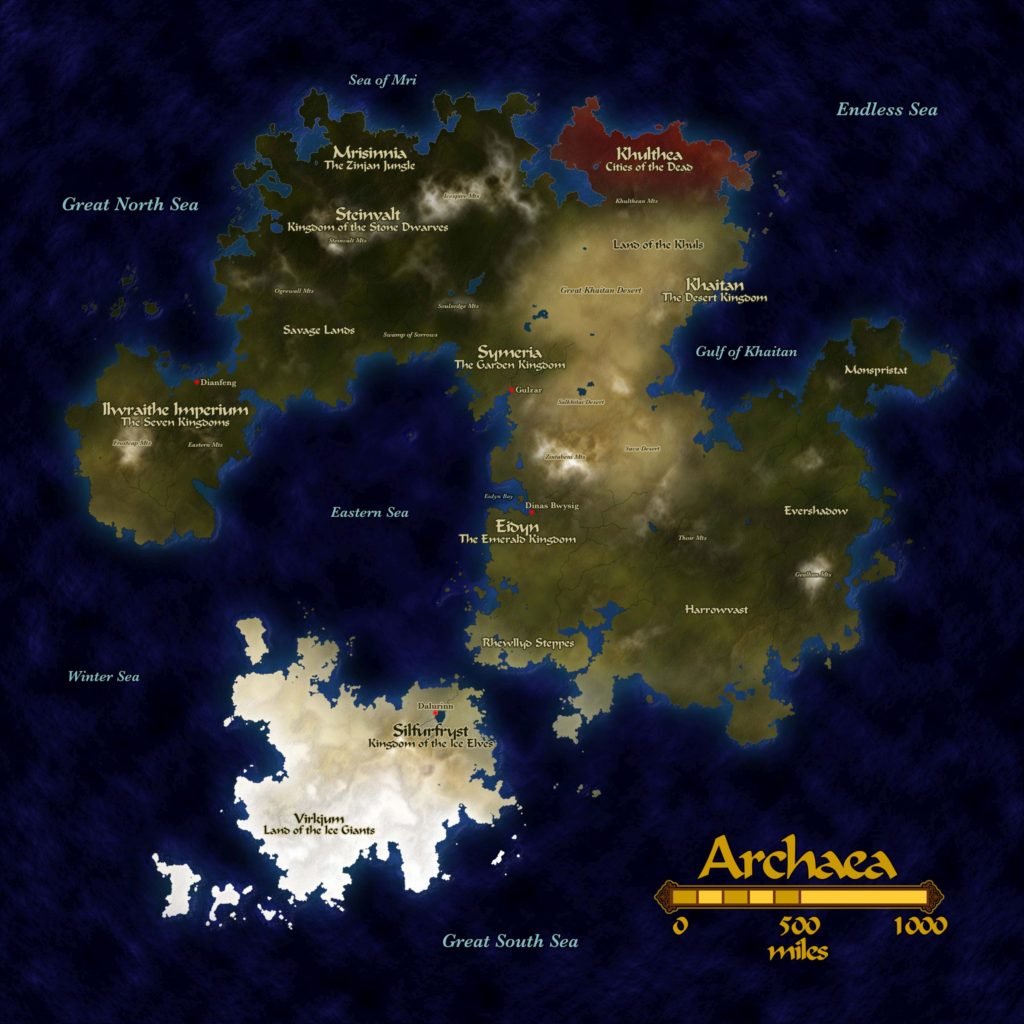 Archaea world map (WIP) - Kalos ComicsKalos Comics